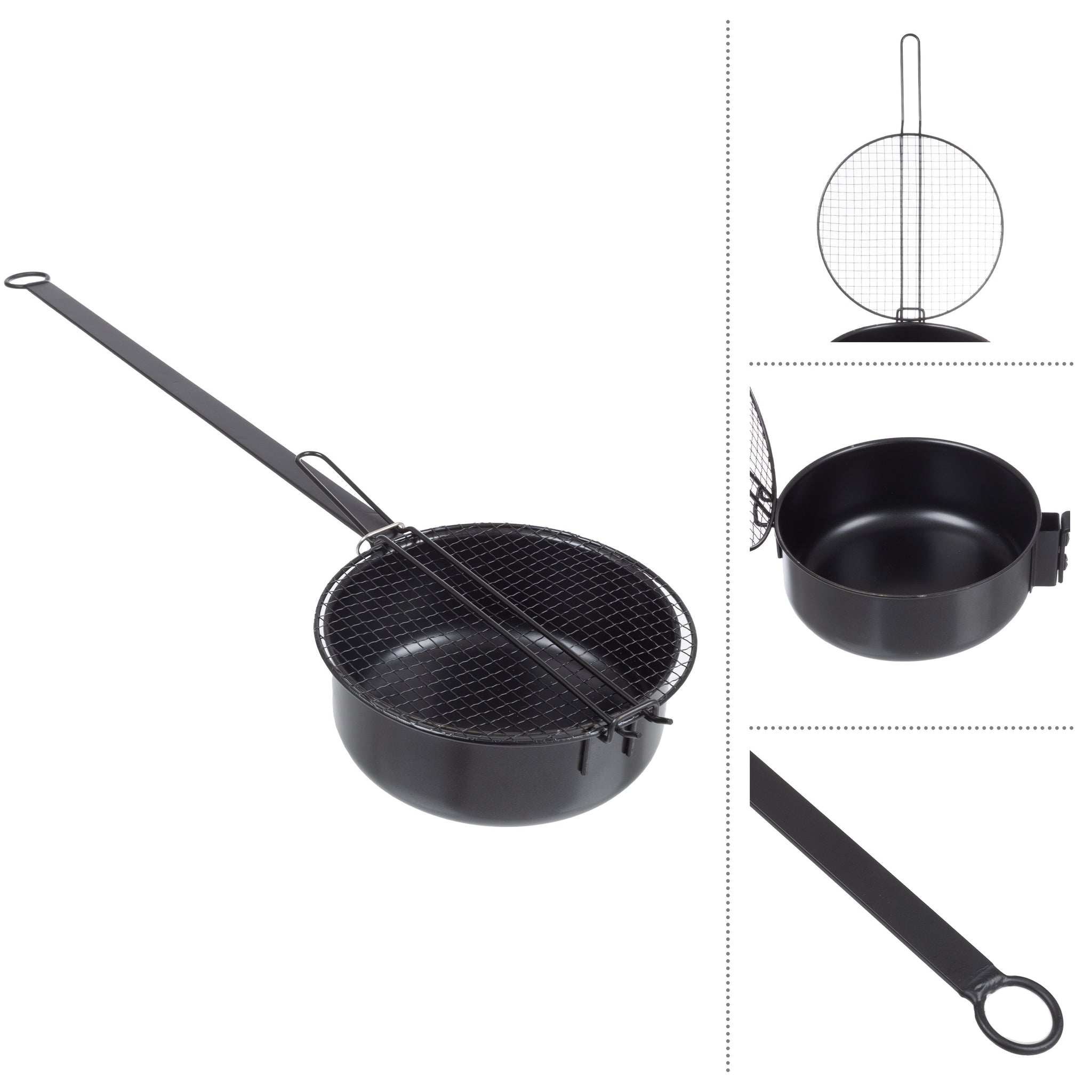 Campfire Popcorn Popper - Old Fashioned Popcorn Maker with Extended ...